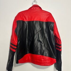silverstar | Jackets & Coats | Red Black Patch Moto Jacket Soul Funk ...
